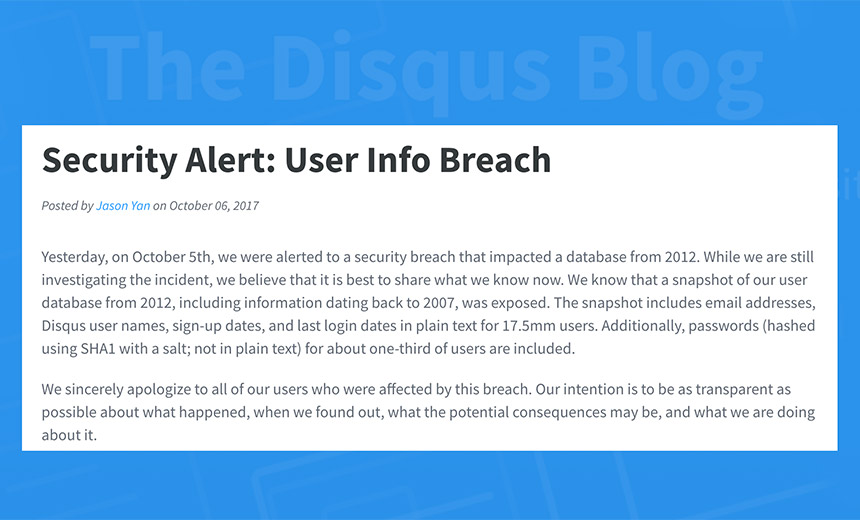 Following Disqus Breach, Expert Discloses More Old Breaches