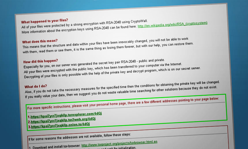 CryptoWall Ransomware Gang Extorts $330,000 - BankInfoSecurity