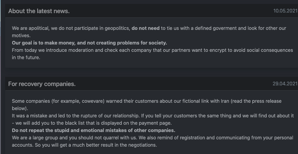 FBI: DarkSide Ransomware Used in Colonial Pipeline Attack