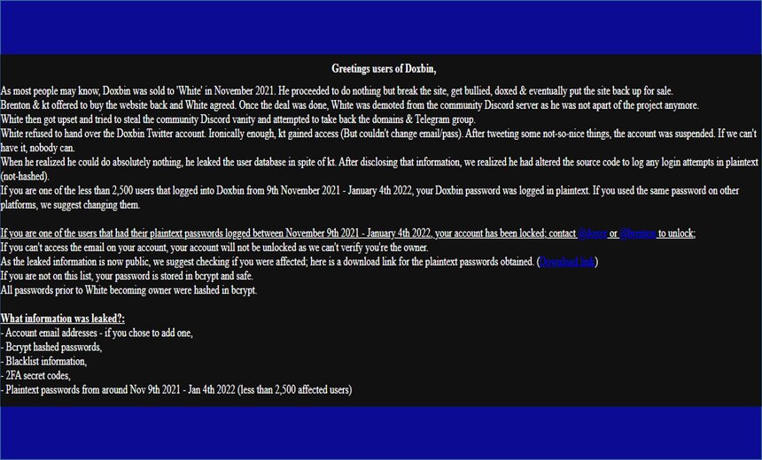 Doxbin Leak Includes Criminals’ Data, Could Boost Hacking