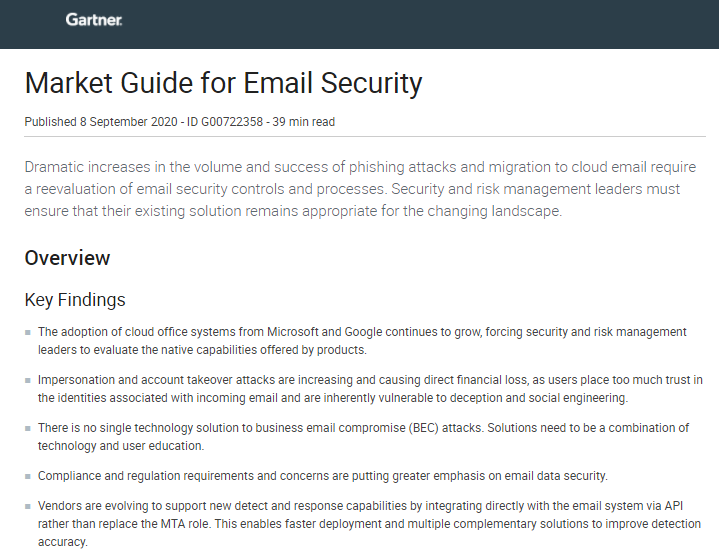 2020 Gartner Market Guide for Email Security - BankInfoSecurity