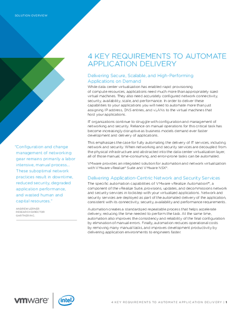 4 Key Requirements to Automate Application Delivery