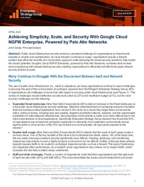 Achieving Simplicity, Scale, and Security With Google Cloud NGFW Enterprise