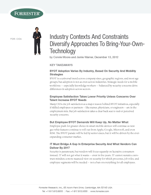 Addressing the Security Gap for Bring-Your-Own-Technology Policies