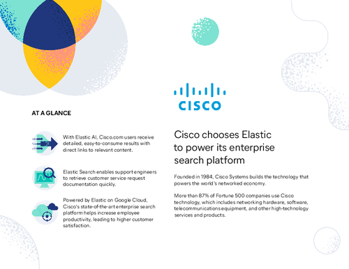 Case Study: Cisco Chooses Elastic to Power its Enterprise Search Platform