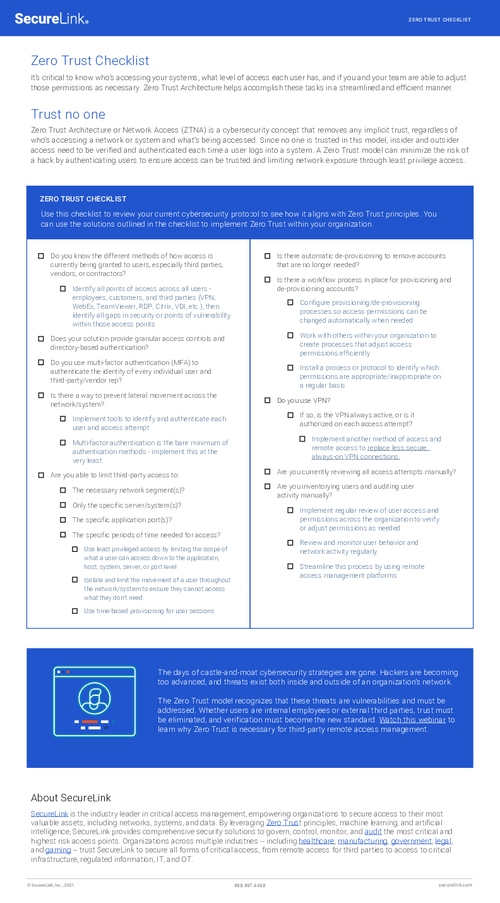 Checklist: Is Zero Trust In Your Cybersecurity Strategy?