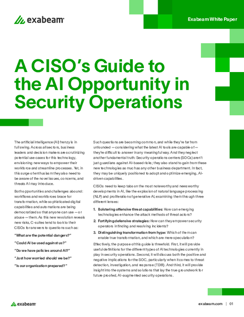 A CISO's Guide to the AI Opportunity in Security Operations