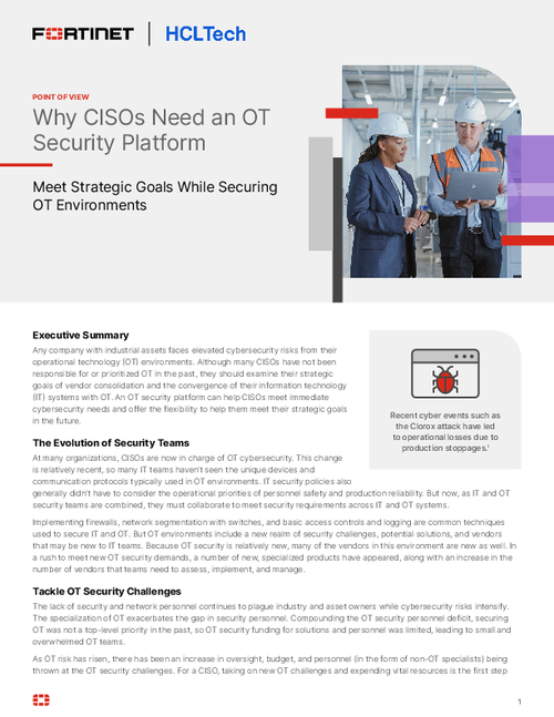 Why CISOs Need an OT Security Platform - GovInfoSecurity