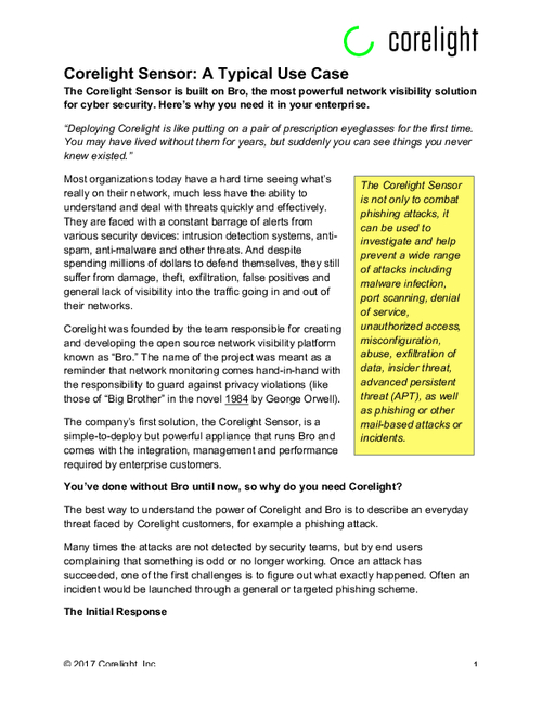 Corelight Sensor: A Typical Use Case - BankInfoSecurity
