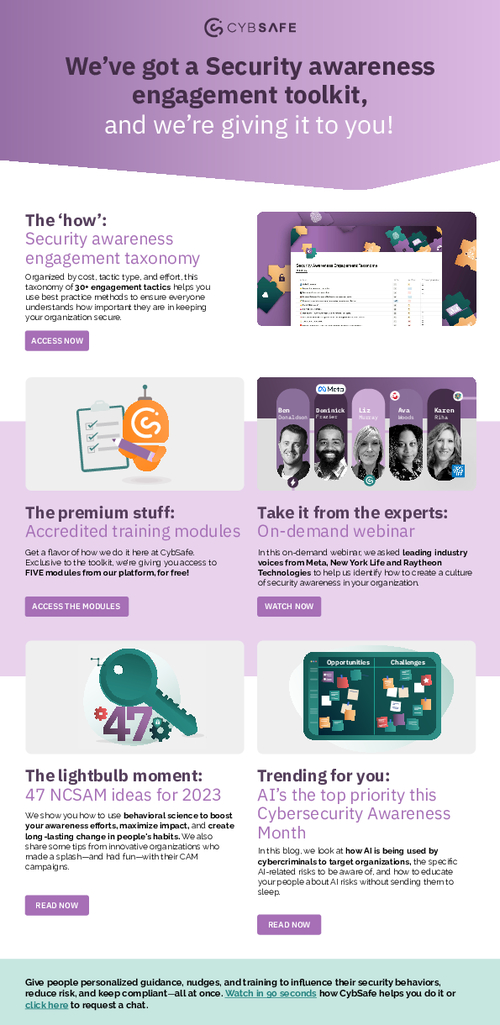 Cybersecurity Awareness Engagement Toolkit: Elevate Your Security Culture
