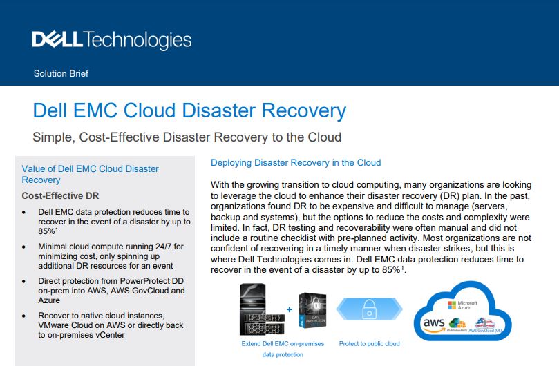 Dell EMC Cloud Disaster Recovery - GovInfoSecurity
