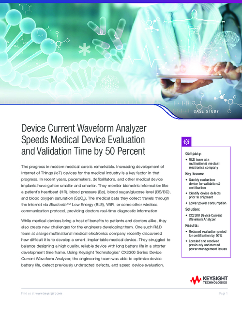 Device Current Waveform Analyzer Speeds Medical Device Evaluation and ...