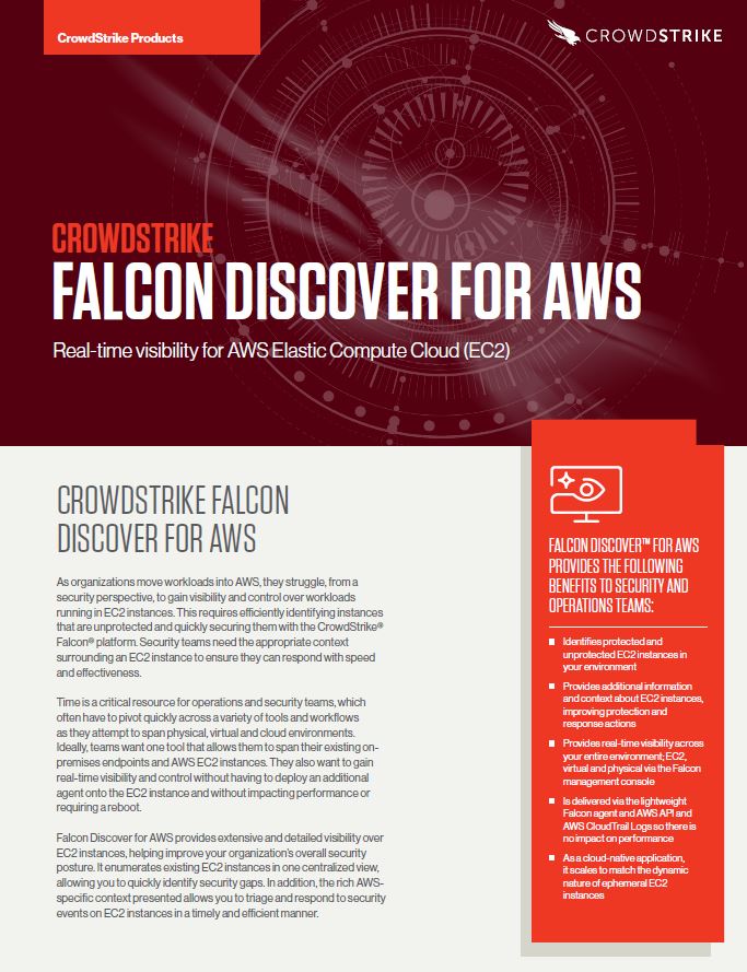 Falcon Discover for AWS Datasheet - BankInfoSecurity