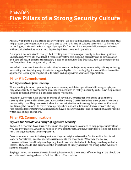 Five Pillars of a Strong Security Culture - BankInfoSecurity