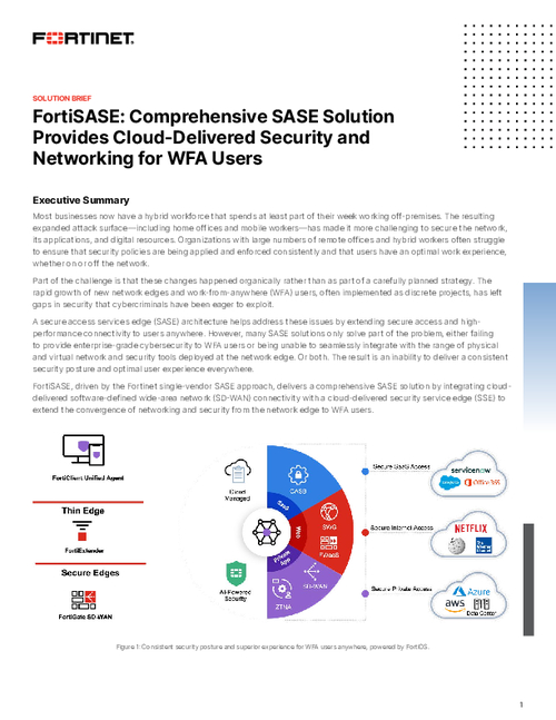 FortiSASE: Comprehensive SASE Solution Provides Cloud-Delivered ...