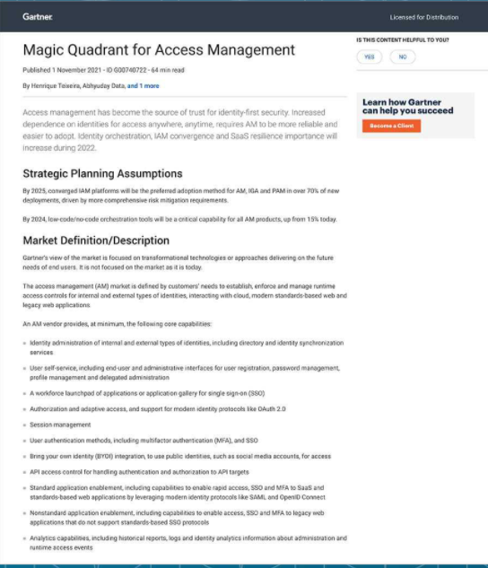 Gartner Names OneLogin a Leader in the 2021 Magic Quadrant for Access ...