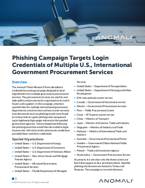 Global Phishing Campaign Spoofs Multiple Government Procurement ...