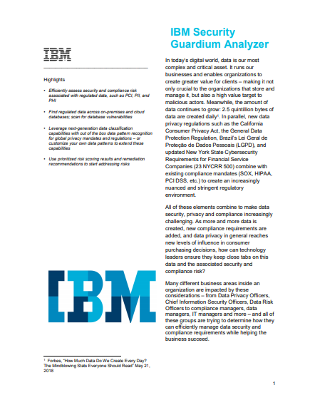 IBM Security Guardium Analyzer - GovInfoSecurity