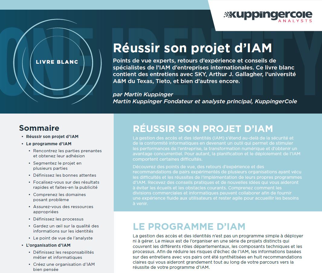 The Journey to IAM Success (French Language) - BankInfoSecurity