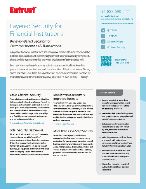 Layered Security for Financial Institutions: Behavior-Based Security ...