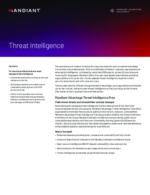 Mandiant Advantage Threat Intelligence Free - BankInfoSecurity