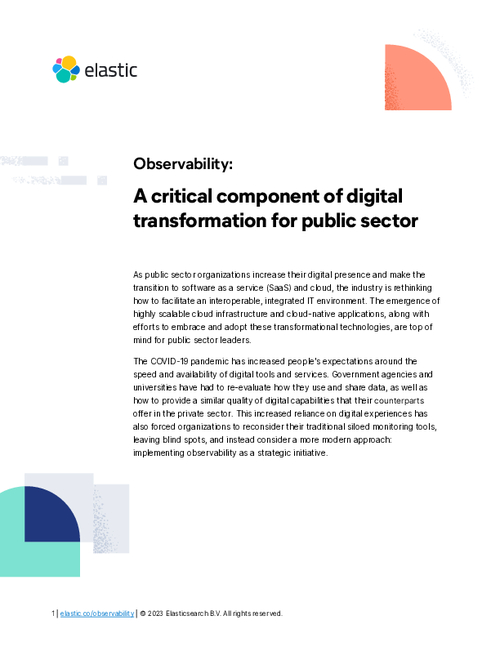 Observability: A critical component of digital transformation for ...