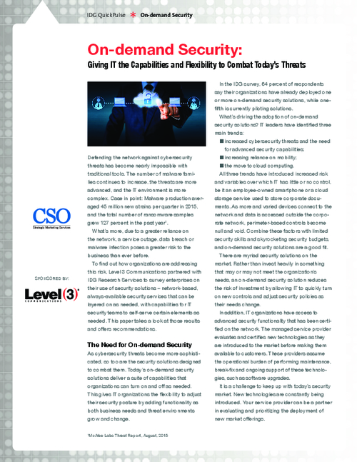 On-demand Security: Giving IT the Capabilities and Flexibility to ...