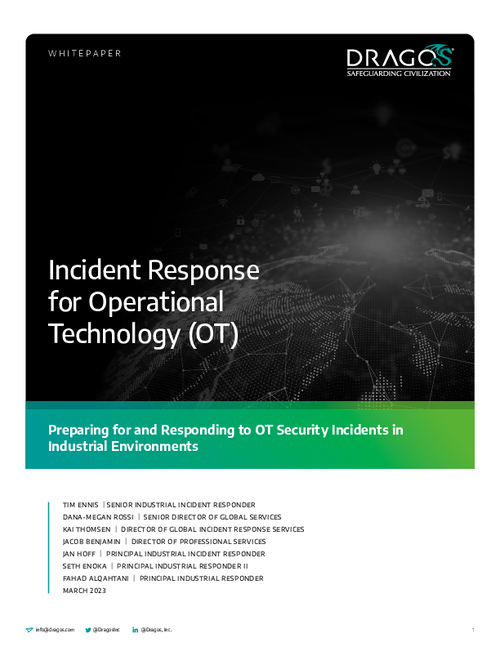 Preparing for and Responding to OT Security Incidents in Industrial ...