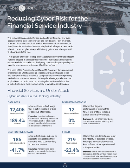 Reducing Cyber Risk for the Financial Service Industry