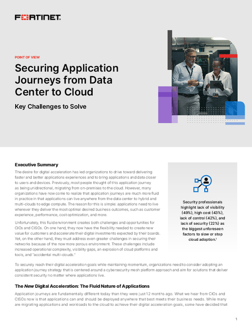 Securing Application Journeys from Data Center to Cloud