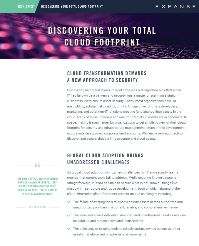 Tech Brief: Discovering Your Total Cloud Footprint