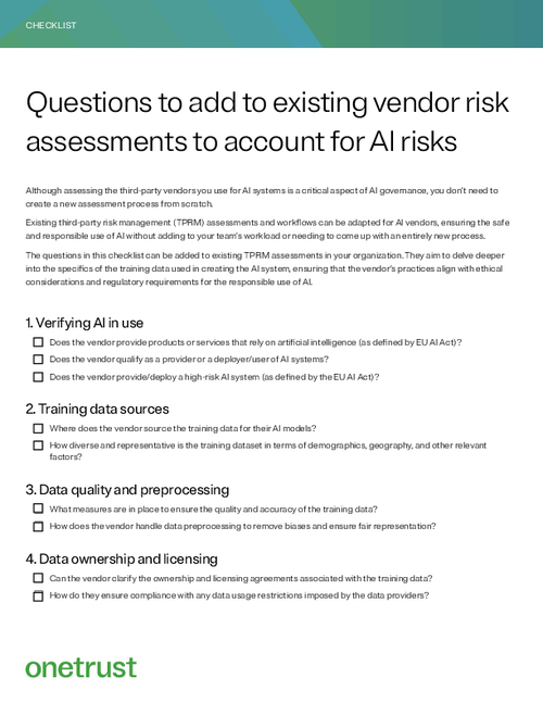 Third-Party Risk Management for AI Checklist - BankInfoSecurity